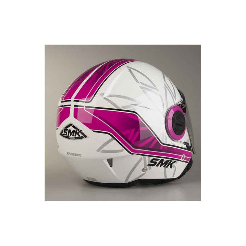Casque Jet SMK Essence Double Ecran Blanc/Rose