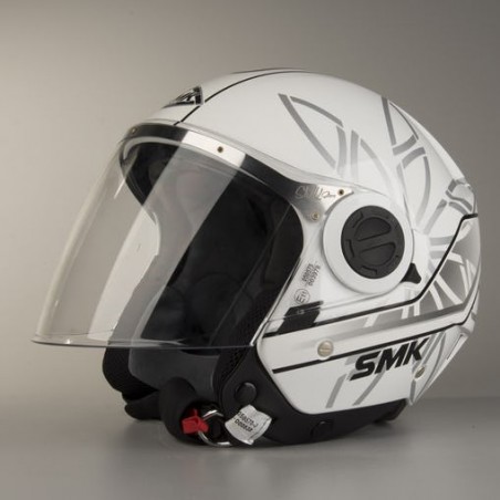 Casque Jet SMK Essence Double Ecran Blanc/Gris