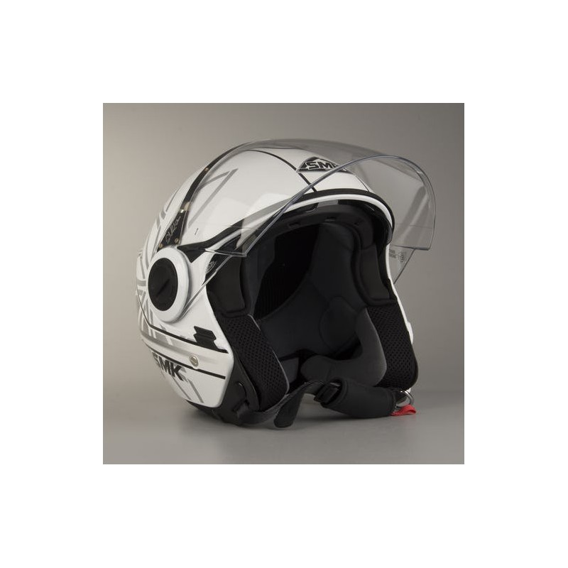 Casque Jet SMK Essence Double Ecran Blanc/Gris