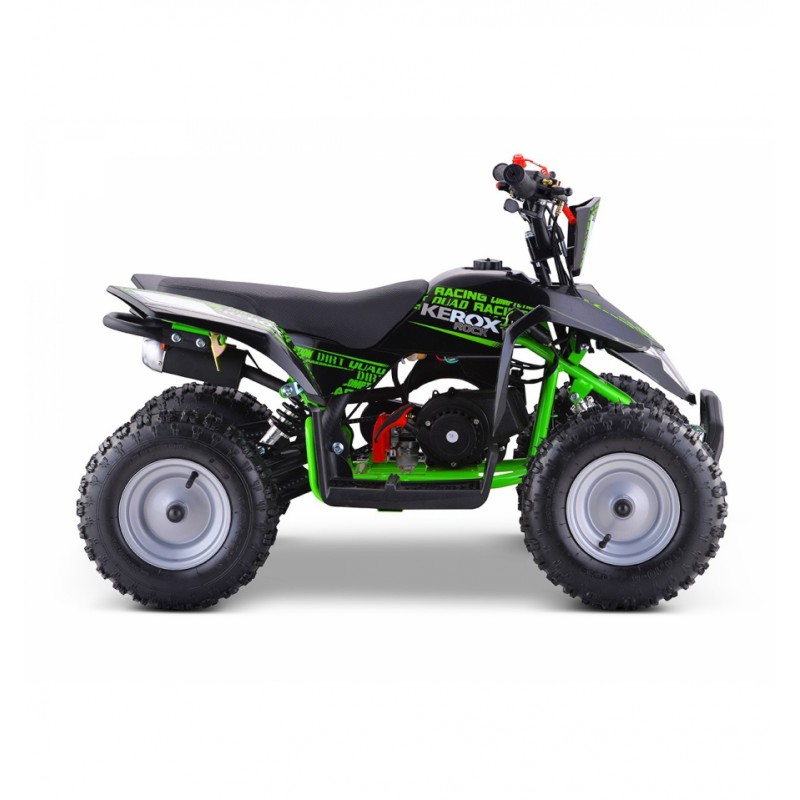 quad pocket kerox rock 49cc 6" rouge ou vert