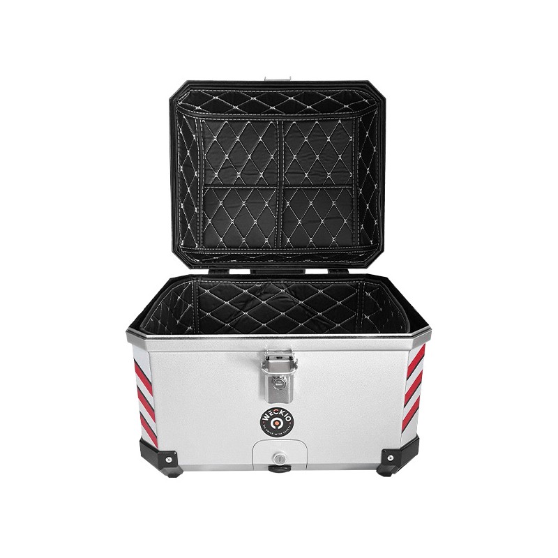 Top Case Plastique couleur Aluminium 38 Litres WECKIO